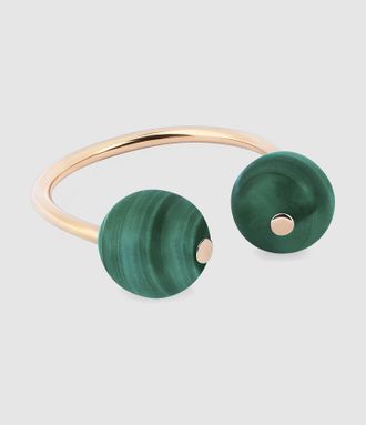Ginette NY Bague Bubble Malachite