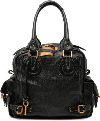 Chlo&eacute; Crossbody Bags - Large Grained Leather Paddington Handbag - Gr. unisize - in Schwarz - f&uuml;r Damen
