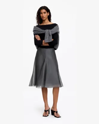 Arket Rock Aus Seidenorganza -Grau