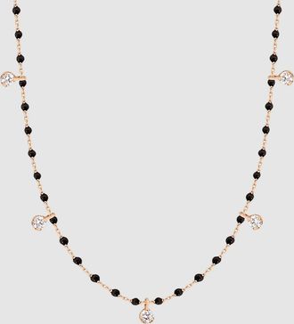 Gigi Clozeau Collier 5 Diamants Mini R&eacute;sine Or