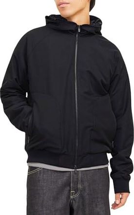 Jack & Jones JACK&JONES JJEJAXON Bomber Noos Veste Courte pour Homme Noir Taille XS, Noir, XS