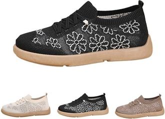 Generic Chaussures de loisirs pour femme - Semelle plate - Chaussures de marche - L&eacute;g&egrave;res - Respirantes - Antid&eacute;rapantes - Chaussures basses &agrave; lacets - &Eacute;l&eacute;gan