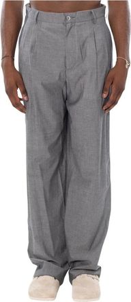 Magliano Homme, Pantalons, Gris, Taille: M Pantalon Pliss&eacute; L&eacute;ger avec Fermeture &Eacute;clair Lat&eacute;rale