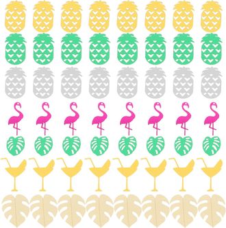 DOITOOL 3 Stück Pack Luau Party Konfetti aus Kunststoff Hawaiianisches Sommerparty Tischdeko Tropisches Geburtstagskonfetti