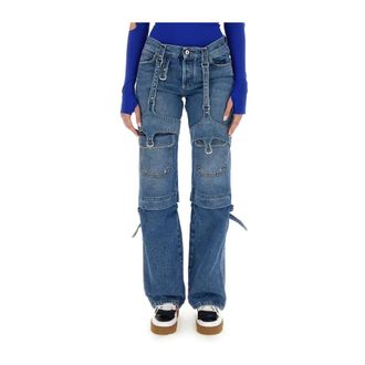 Off-white Cargo Jeans - - Jeans - Damen - Blau - W26