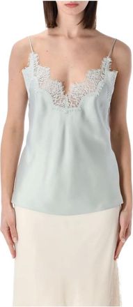 R&oacute;he Femme, Tops, Vert, Taille: 40 FR Lace Silk Top
