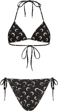 Marine Serre Femme, Maillots de bain, Multicolore, Taille: 42 FR Bikini imprim&eacute; Lune