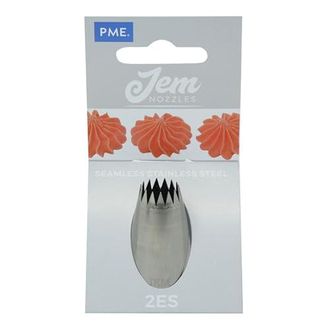 PME JEM Kleine Zahl 2ES Fine T&uuml;lle Stern Spitze, silber