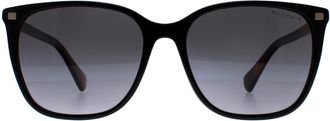 Ralph Lauren Ralph von Ralph Lauren Quadratisch Damen Gl&auml;nzend Schwarz mit Havana Grau Farbverlauf Polarisierend RA5293