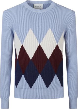 Ballantyne Homme, Pulls, Bleu, Taille: 2XL R Neck Pullover