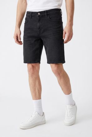 Only & Sons Shorts ONLY & SONS ONSWEFT BOX PIM DNM SHORTS OTL, Herren, Gr. XXL, N-Gr, washed schwarz detail:rinse, Web, Obermaterial: 50% Baumwolle, 30% Polyester
