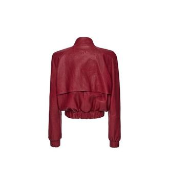 Magda Butrym Blouson aviateur court en cuir de mouton