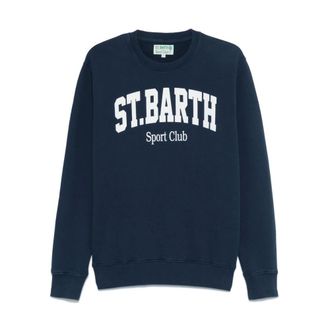 MC2 Saint Barth Homme, Sweatshirts et sweats &agrave; capuche, Bleu, Taille: S SweaT-shirt Ras du Cou
