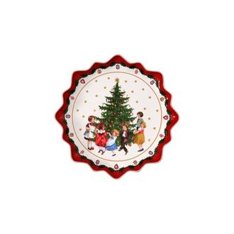 Villeroy & Boch Gebäckteller, Porzellan, Rot, Klein