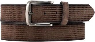 Lindenmann Herren G&uuml;rtel braun Nubuk