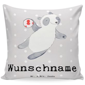 Mr. & Mrs. Panda Kopfkissen Panda Handball Spielen - Personalisierte Geschenke, Personalisiert, Wunschname, Turnier, Verein, Bedrucken, Schenken, Kissen, Name, Club