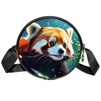 Generic Sac &agrave; bandouli&egrave;re rond rond pour femme, petit sac &agrave; bandouli&egrave;re sous-marin avec fermeture &eacute;clair et bretelles r&eacute;glables