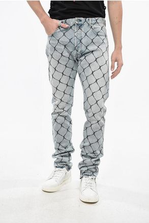 Gallery Dept. Straight Leg Jeans with Net-Effect Print size 33