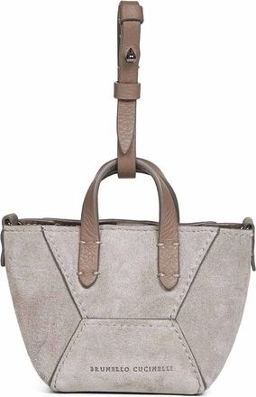 Brunello Cucinelli Femme, Sacs, Gris, Taille: ONE Size BC Duo Micro Bag