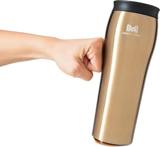 Mighty Mug | The Untippable Mug | Grips When Hit, Lifts for Sips | Insulated Stainless Steel Tumbler | Cupholder Friendly | Gifts for Women Men All | Leakproof |