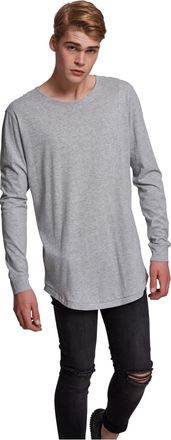 Urban Classics Herren Shaped Fashion Long Sleeve Tee, Grau, S, TB1101-00111-0051