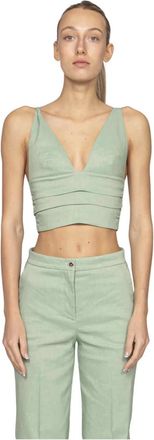 Pinko Pinko, Femme, Tops, Vert, Taille: 38 FR Rubye Top