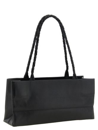 Issey Miyake Leather Shoulder Bag - Black