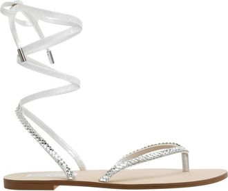 Steve Madden Denzelle Strass-Flachsandale - - Shoes - Damen - Wei&szlig; - 41 EU