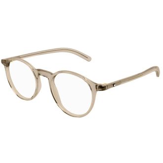 Montblanc Montblanc, Homme, Accessoires, Beige, Taille: 49 MM Lunettes de vue élégantes pour hommes en jaune