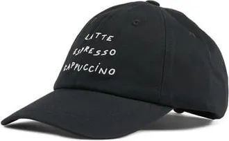 Maison Labiche Casquette brod&eacute;e Caf&eacute; en coton
