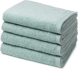 ROSS 4 teiliges Frottier-Set - Vita (4 X Handtuch im Set) - 520 g/m2 - Baumwolle - Walkfrottee - saugstark - weich und flauschig - Jade