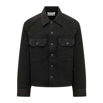 STUDIO NICHOLSON Slim Fit Overshirt - - Shirts - Herren - Schwarzk - M