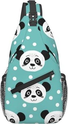 Generic Sac &agrave; dos &agrave; bandouli&egrave;re de voyage en forme de panda &agrave; grandes oreilles pour homme