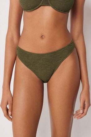 Calzedonia Bikinihose Crinkle Waves Grun