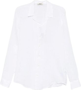 Altea Homme, Chemises, Blanc, Taille: L Linen Shirt