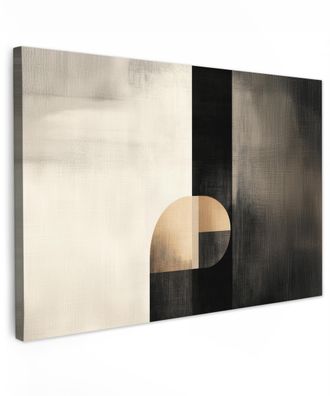 MuchoWow &copy; Leinwandbilder 90x60 cm Wall Art Decoration Bilder f&uuml;r die Wand Schlafzimmer Deko Canvas Painting Wanddekoration Wohnzimmer Formen - Modern - Schwar