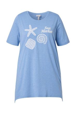 Ulla Popken T-Shirt T-Shirt Sea Market Rundhals Halbarm Biobaumwolle