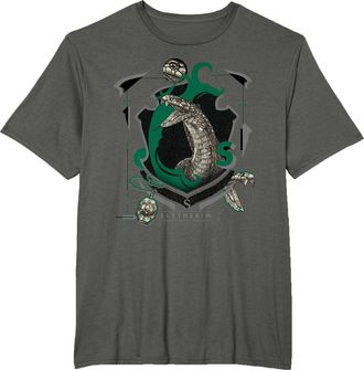 Harry Potter Slytherin Magicial Mischief Level Up Crest T-Shirt