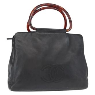 Chanel Sac &agrave; main en cuir Pre-owned - Femme - Pre-owned - Noir - Taille: ONE Size