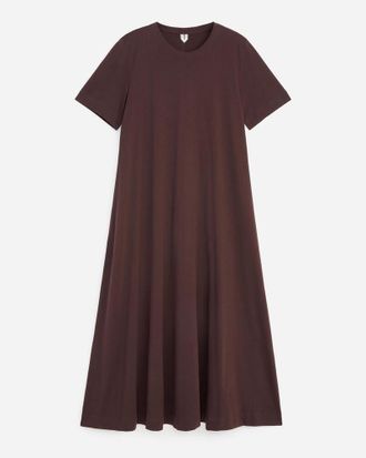 Arket T-Shirt-Maxikleid -Braun