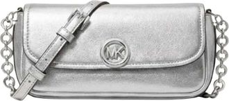 Michael Kors Femme, Sacs, Gris, Taille: ONE Size SM Flap Chain Xbody