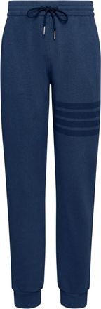 Thom Browne pantalon de jogging en jersey &agrave; 4 bandes - Bleu