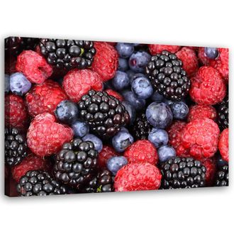 Feeby Vlies Leinwandbild Lebensmittel Komposition Künstlerische Fotografie 30x20 cm Wand Bild Kunstdruck Deko Wohnzimmer Wohnungs Deko Früchte Stilleben Hau