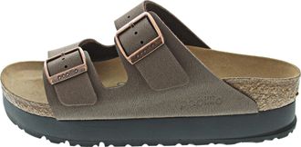 Birkenstock Damen Arizona Pap Flex Platform Slides Sandalen Braun 41 EU