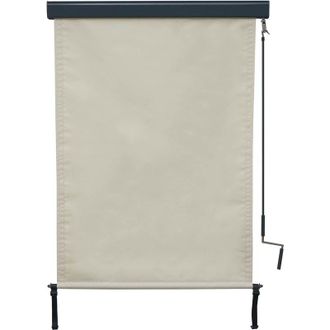 Hhg Vertikalmarkise 621, Senkrechtmarkise Sichtschutz Au&szlig;enrollo Rollo, UV-Schutz 50 Stoff 250x100cm, creme-beige