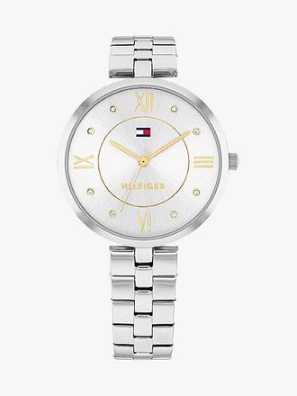 Tommy Hilfiger Montre &agrave; cadran blanc argent&eacute;