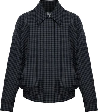 Loewe Veste en laine avec ourlet c&ocirc;tel&eacute; - Femme - Vestes - Bleu - Taille: 34 FR