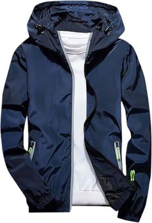 Generic 2025 Veste pour homme et femme - Veste de sport de plein air l&eacute;g&egrave;re et coupe-vent pour toutes les saisons - Trench &agrave; double boutonnage pour homme, noi