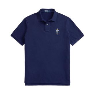 Polo Ralph Lauren Homme, Tops, Bleu, Taille: XL Polo avec broderie dours