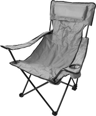 Normani Campingstuhl Faltstuhl Klappstuhl Anglerstuhl Getr&auml;nkehalter Stuhl Gartenstuhl f&uuml;r den Sommer Farbe Deluxe/Grau